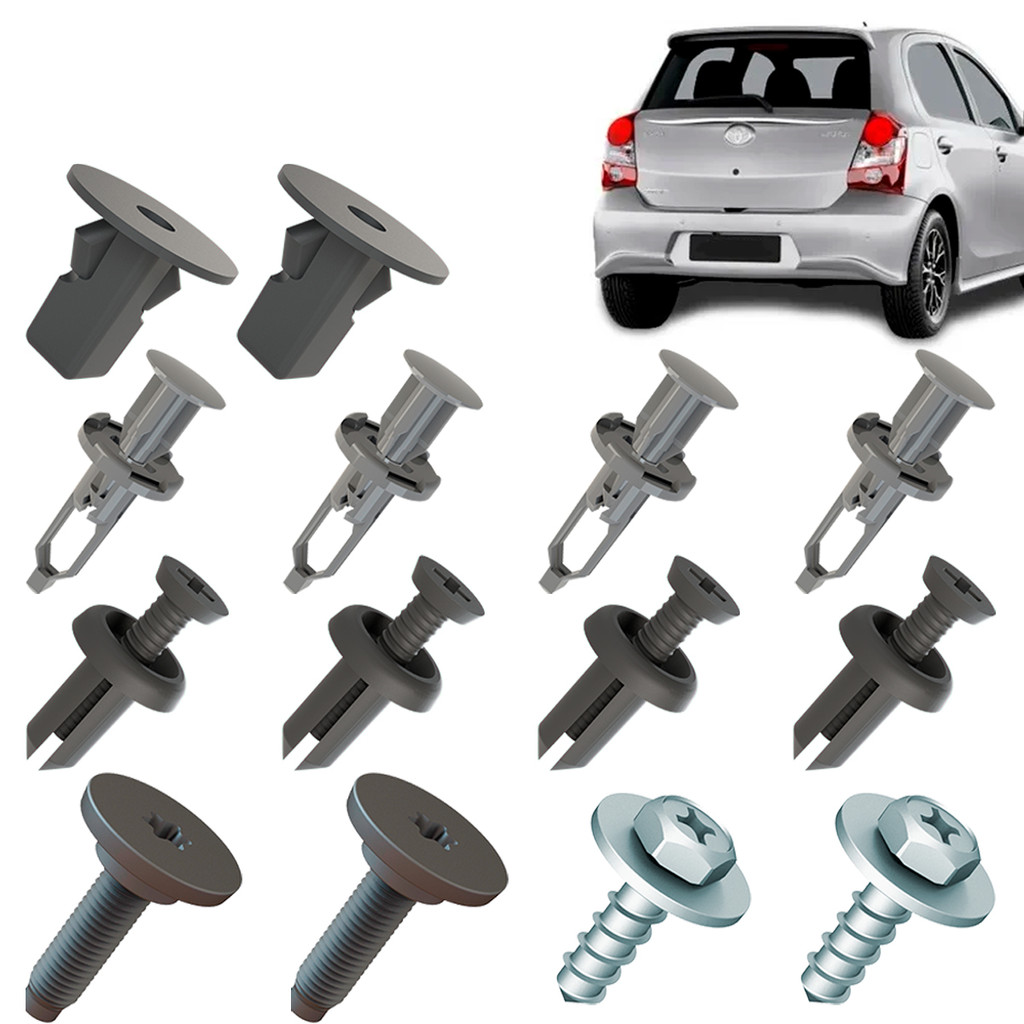 Kit Grampo Presilha 14 Peças Parachoque Traseiro Etios Hatch 12 13 14 ...