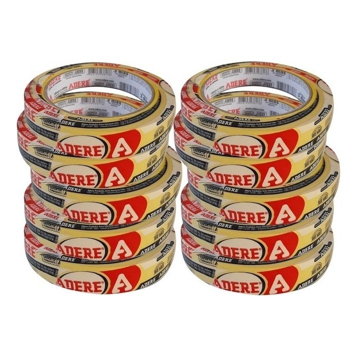 Adere Automotivo Fita Crepe Automotiva Amarela 18mm X 40m 10 Unidades ...
