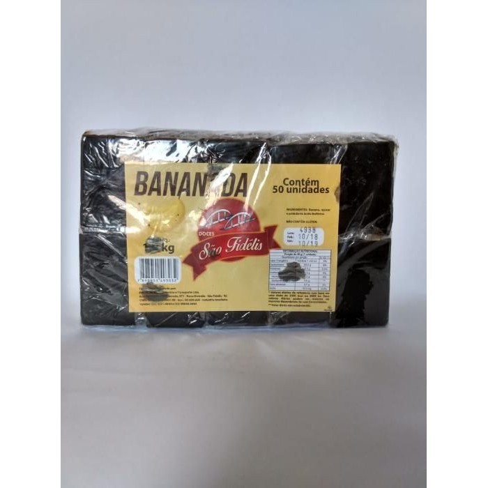DOCE BANANADA LISA 1,800 KG C/50 | Shopee Brasil