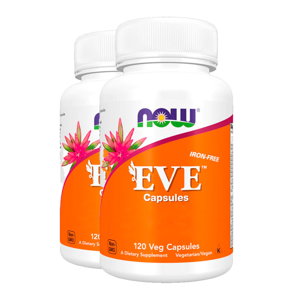 Kit 2x Múlti Vitaminas Eve Now Foods Mulheres 120Cáps Importado/Made in ...