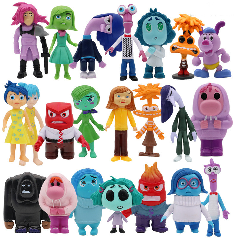 10Pcs/12Pcs/6Pcs Inside Out 2 Figuras Modelo Doll Riley Ansiedade ...