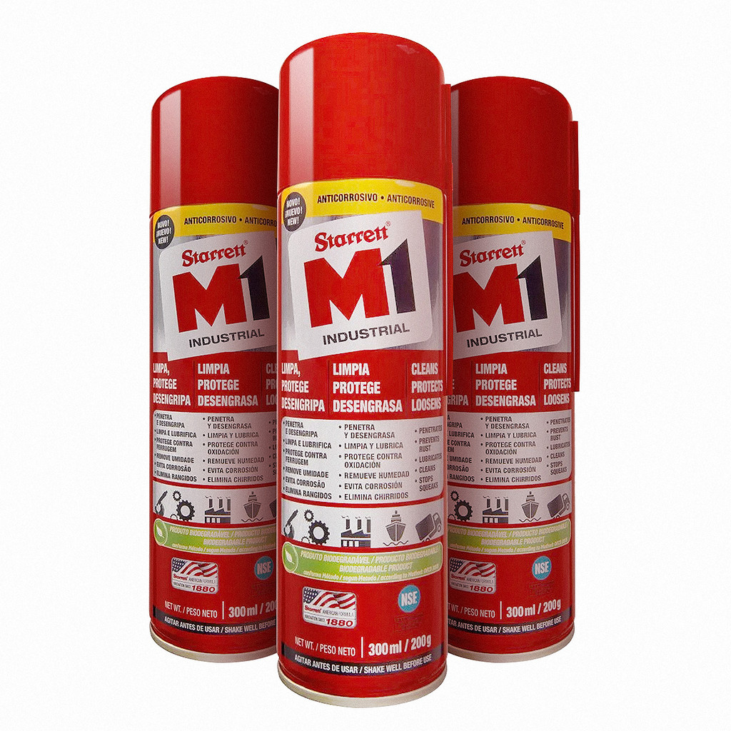 Kit 3 Óleo Anticorrosivo Starrett 300ml Desengripante M1-215 | Shopee ...
