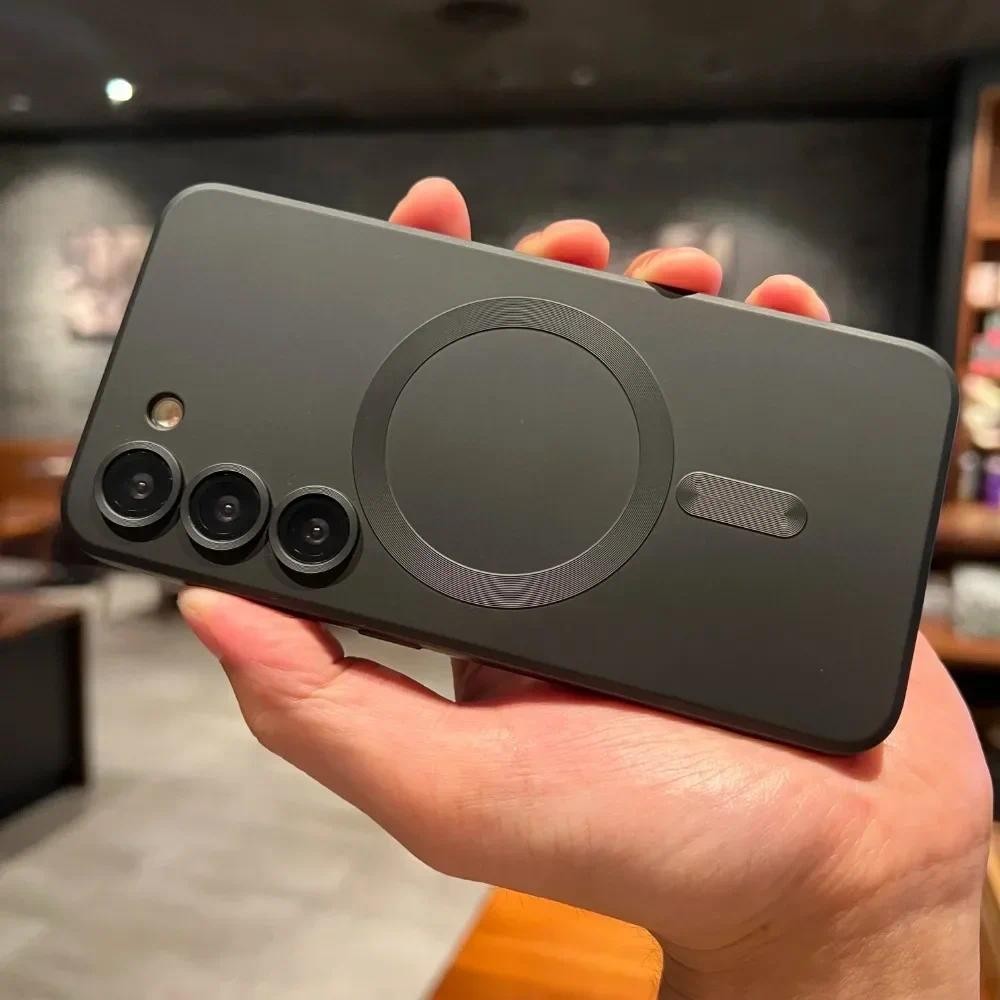 Capa Magnética Fosca De Luxo Para Samsung Galaxy S24 S22 S21 S23 Ultra Plus Fe Acessórios De ...