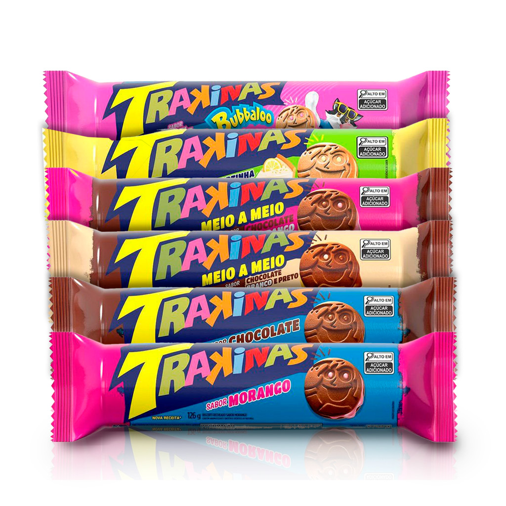 Kit Com 6 Trakinas Sabores 126gr | Shopee Brasil