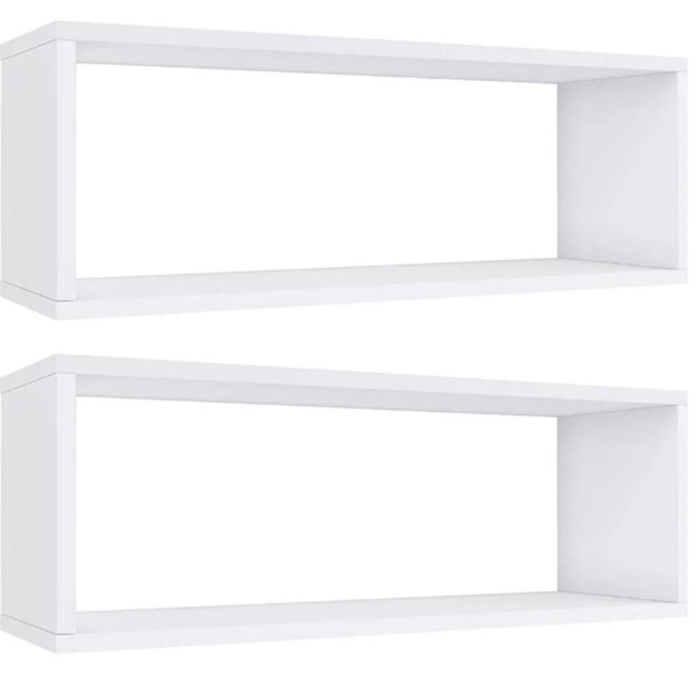 KIT 2 NICHOS 50x25 MDF BRANCO Sala Quarto Cozinha Banheiro | Shopee Brasil