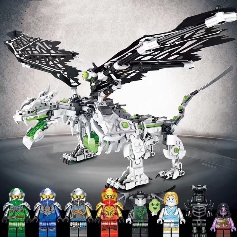 800 Skeleton Wizard Flying Dragon Building Blocks Compatible Toys Ninja ...