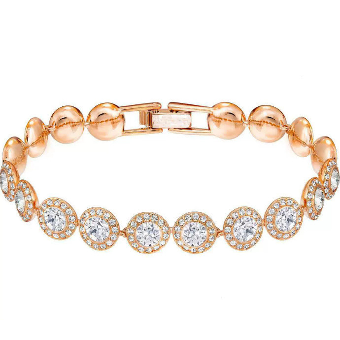 Conjunto De Joias Swki Colar Incrustado De Cristal , Pulseira De ...