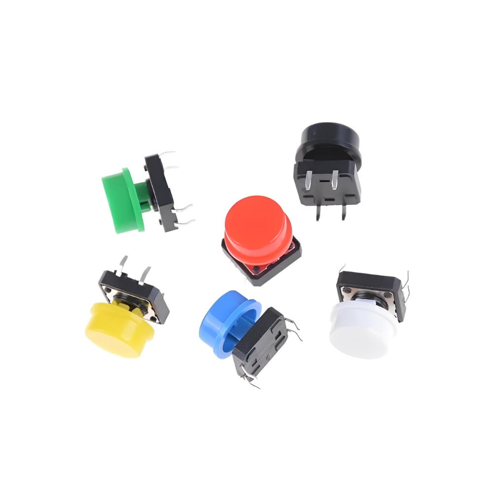 Kit Botões Push Button Botão 12x12x7.3mm Chaves Táctil para Arduino ...
