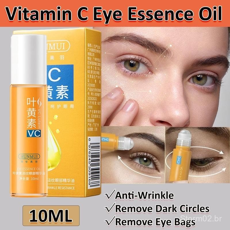 Óleo Essencial para Olhos Luteína Vitamina C Anti-Rugas Remove Olheiras Bolsas para Olhos Creme ...