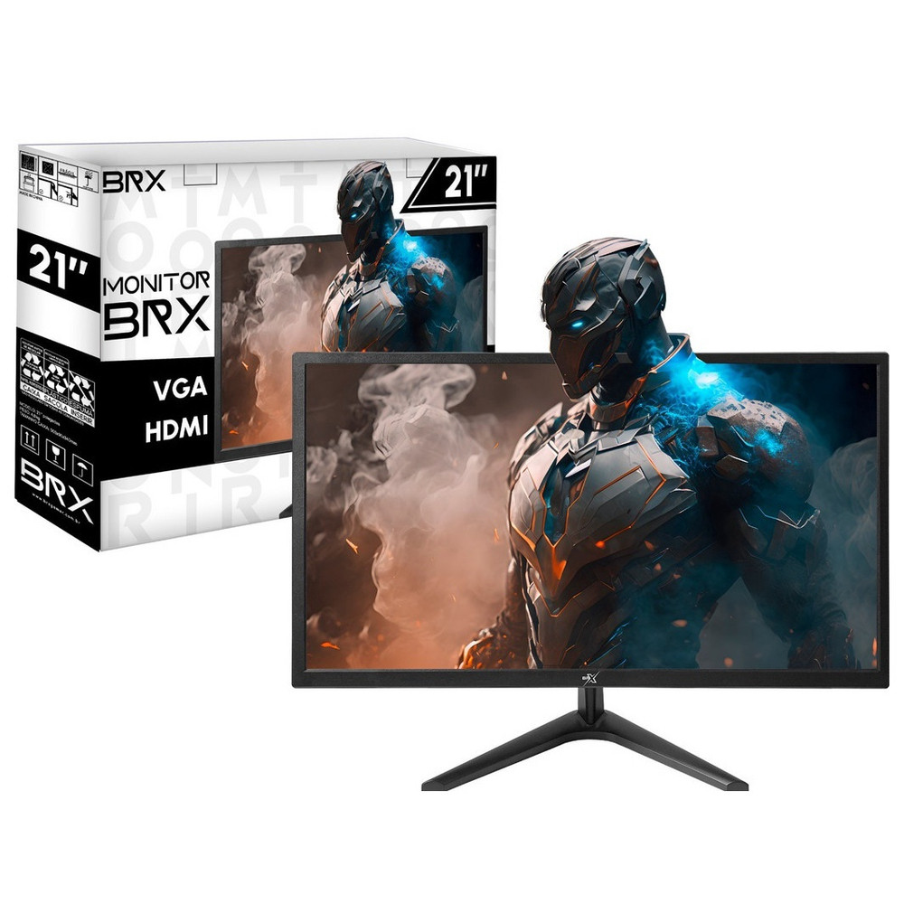 Monitor 21'' Polegadas Full Hd Led Hdmi Vga Widescreen BRX | Shopee Brasil
