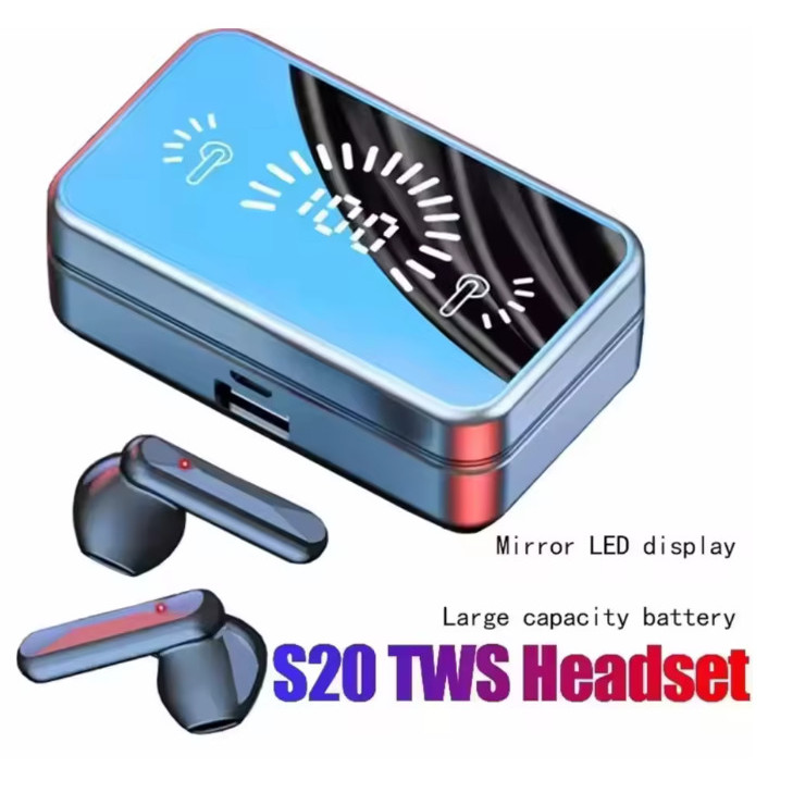TWS S20 Alto Espelho Bluetooth Fone De Ouvido 5.2 Sem Fio Com Toque ...