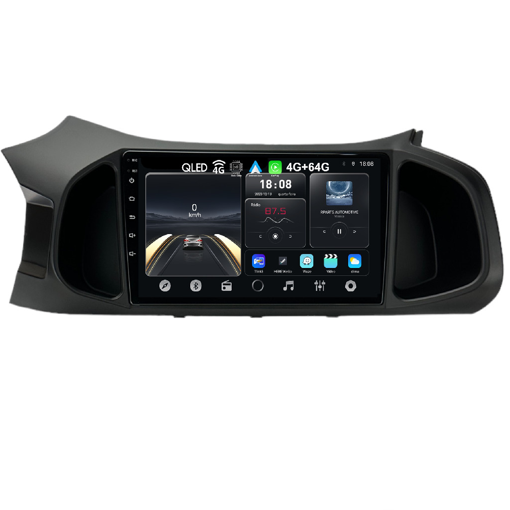 Kit Multimidia 9 Polegadas Android Chevrolet Onix 2012 a 2019 Octa Core 4GB 64GB 4G | Shopee Brasil