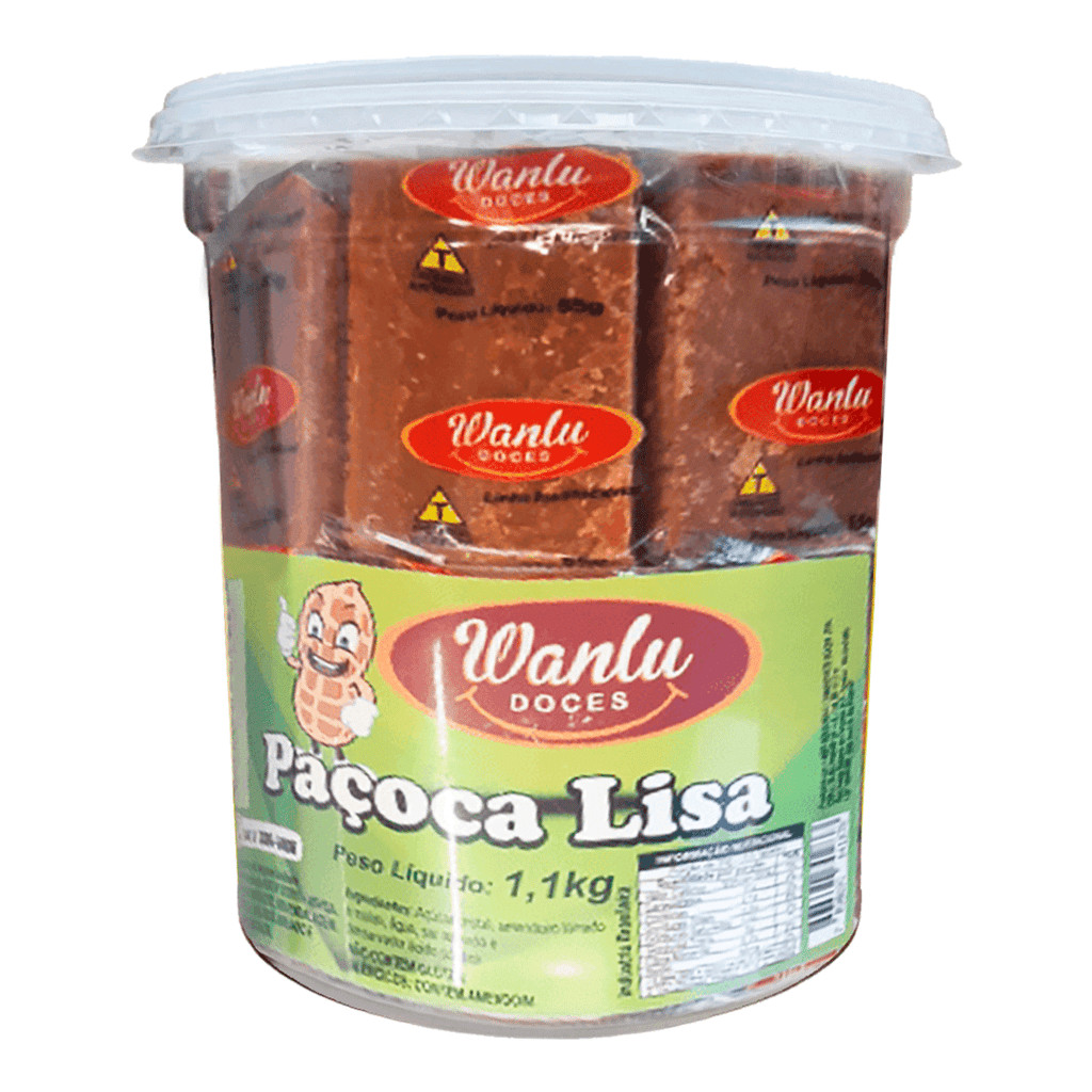 Doce Paçoca Lisa Pt C/20 unidades 1,1Kg - Wanlu | Shopee Brasil