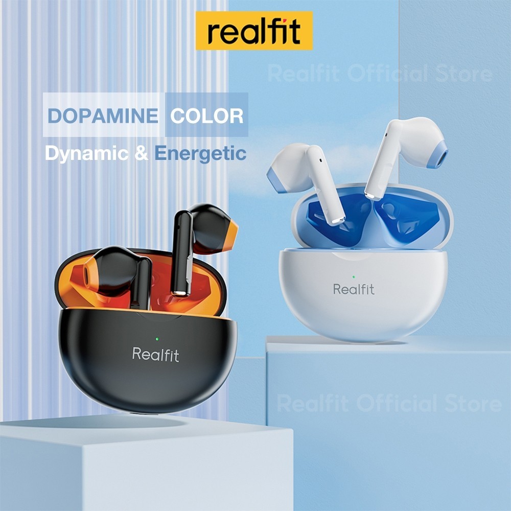 Realfit F2 Fone De Ouvido Bluetooth Dopamine-Color Earbuds Sem Fio Com ...