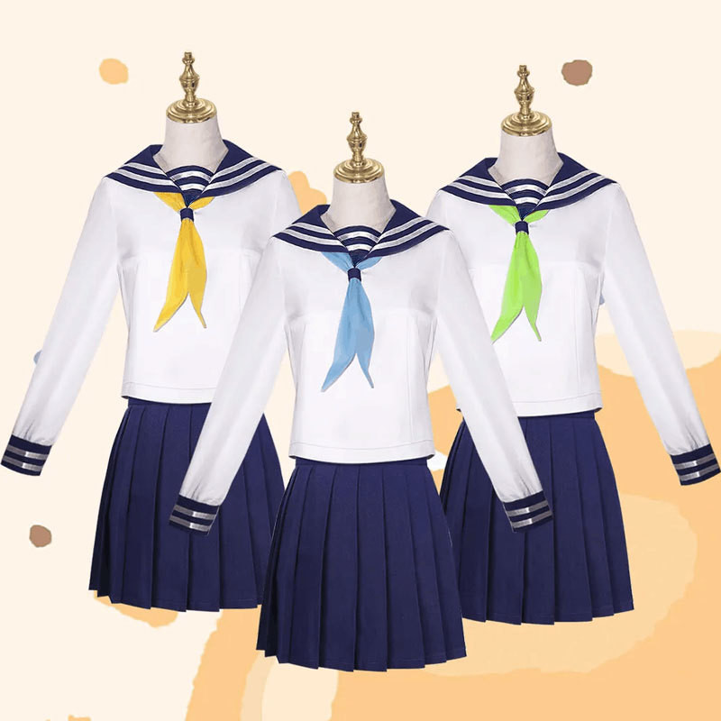 Lu Naizi Naizi cos Anime Traje cosplay Campus Uniforme Visão Terno Role ...