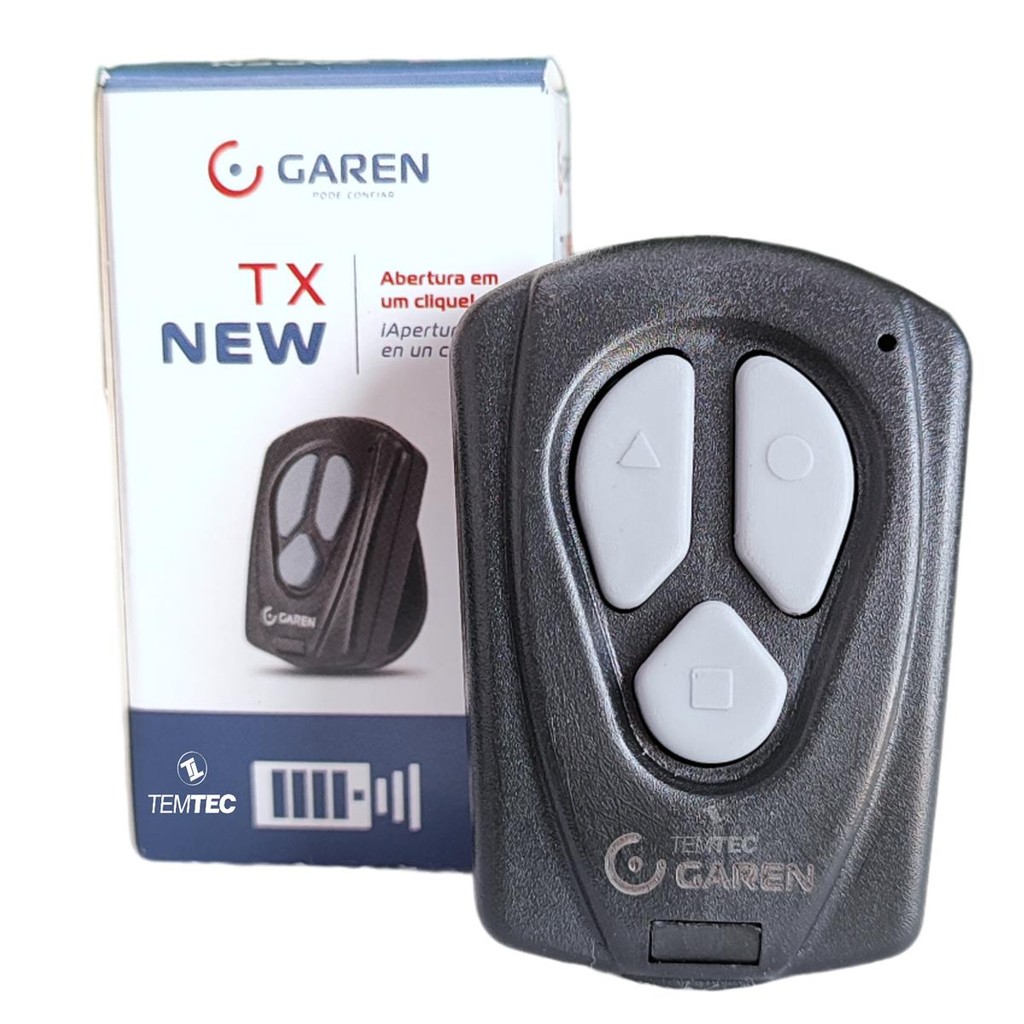 Controle Garen TX New 433,92MHz 3 Botões Portão Alarme | Shopee Brasil