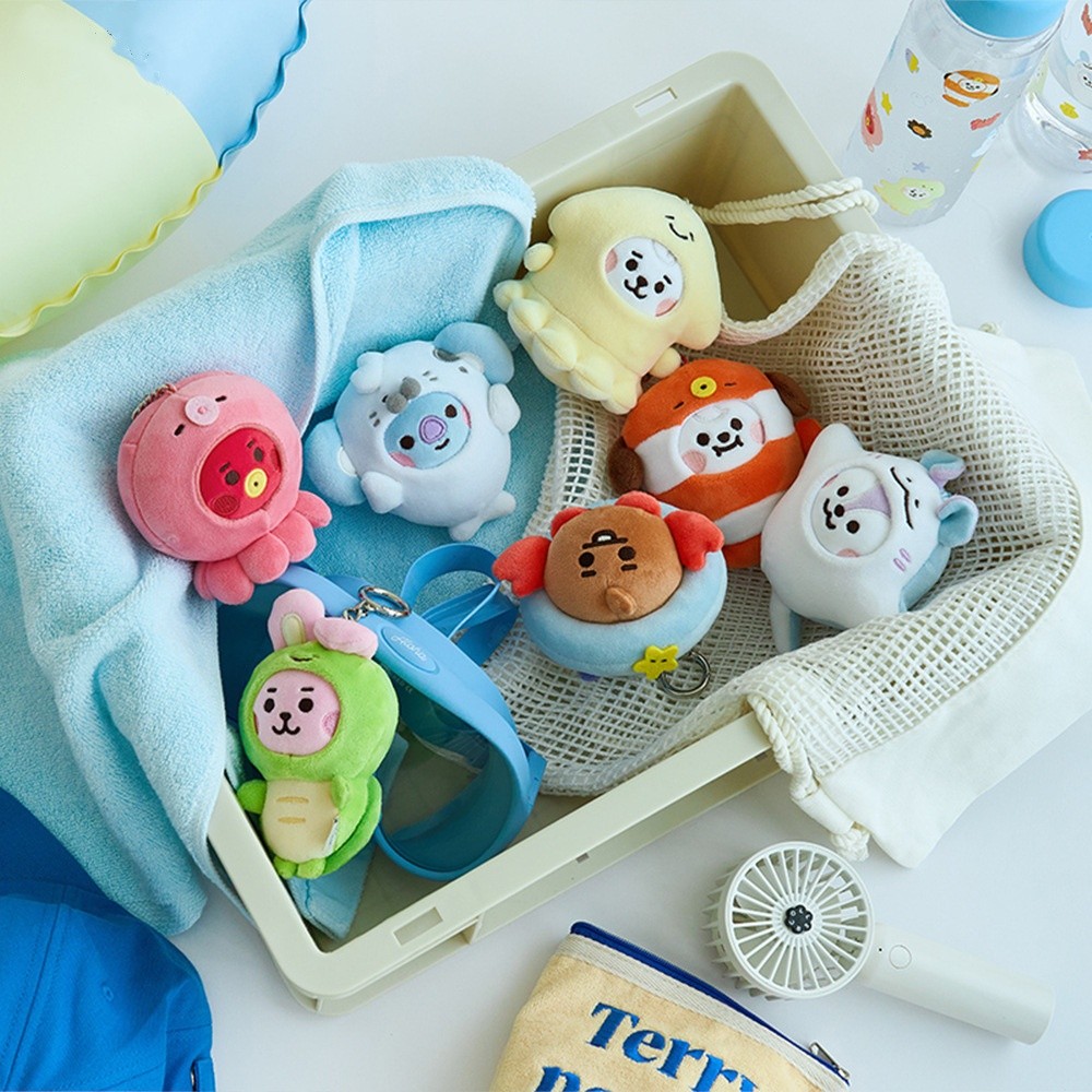 Kpop BTS BT21 Mini Ocean Friend TATA MANG SHOOKY RJ KORA COOKY CHIMMY ...