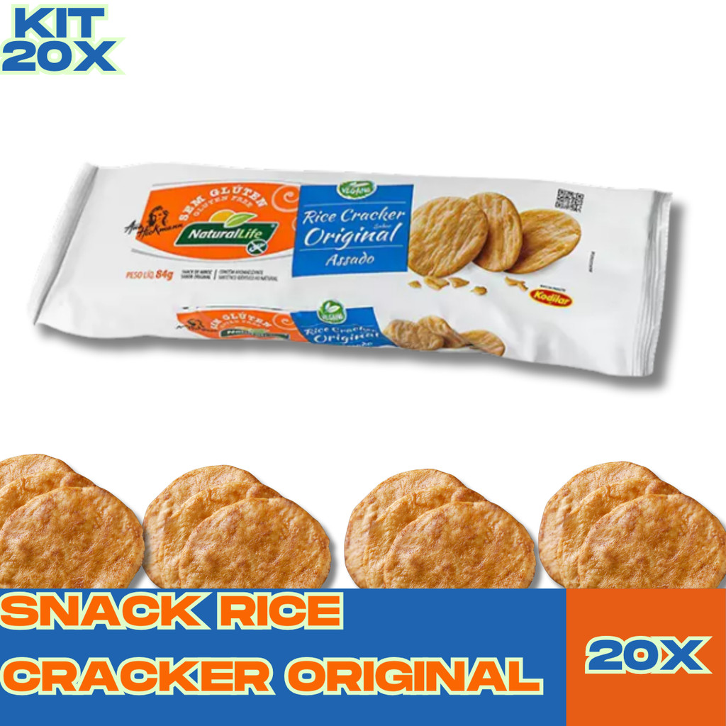Kit 20 Snack Rice Cracker Original 84g | Shopee Brasil