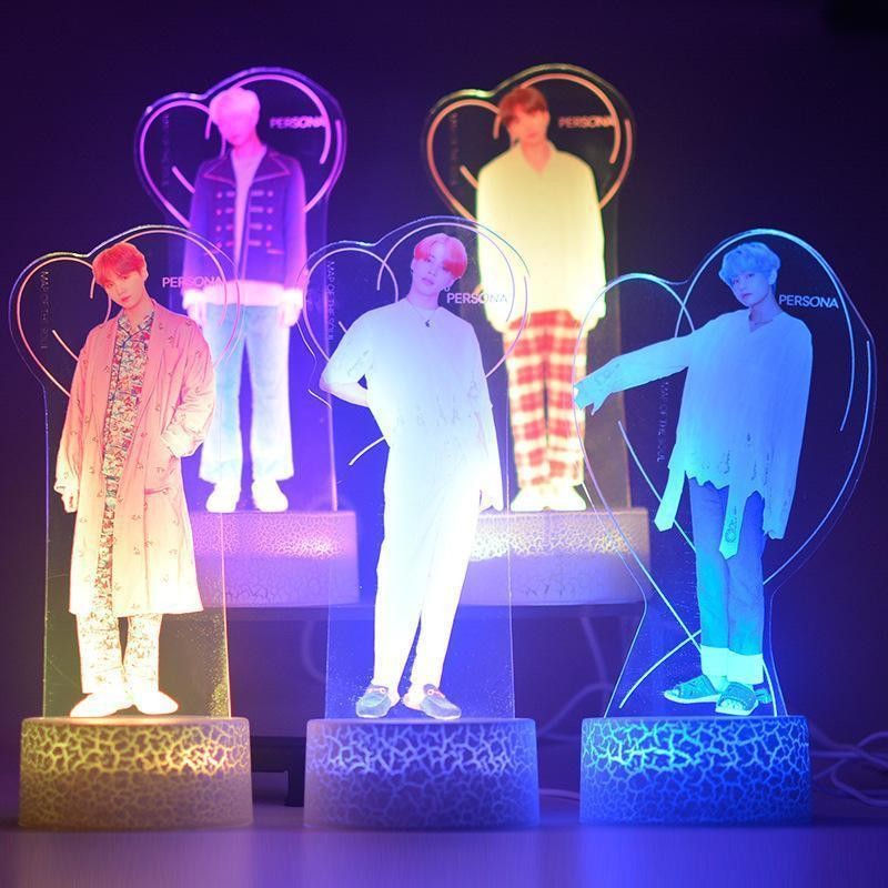23cm BTS Night light dormir luz jkjimen JIN personalizado candeeiro de ...