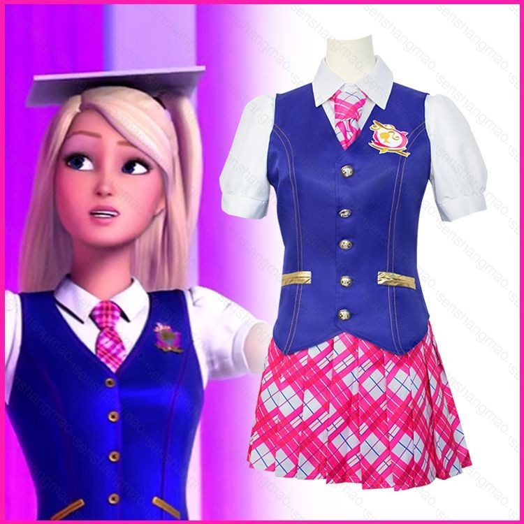 PS2 Filme Barbie Delancey Devin Cosplay Traje Princesa Charme Uniforme ...