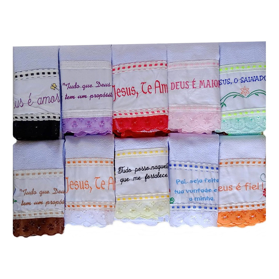 Combo 10 Panos De Prato Bíblicos Sortidos REFSD | Shopee Brasil