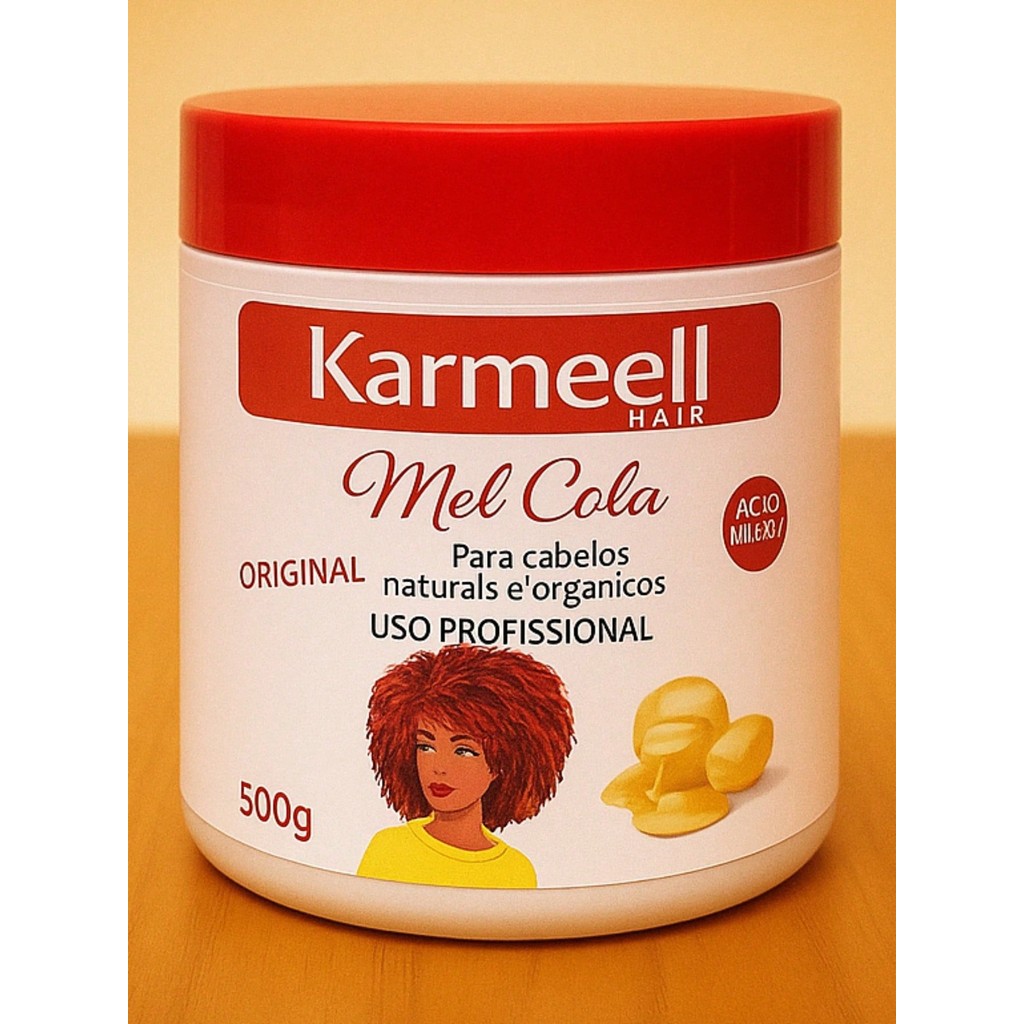 Mel Cola Karmeell Hair definidor de cabelos cacheados e crespos 500g ...