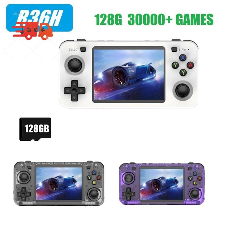 R36H Console De Jogos Retrô Portátil 128G 30000 + Linux 3.5 Polegadas ...