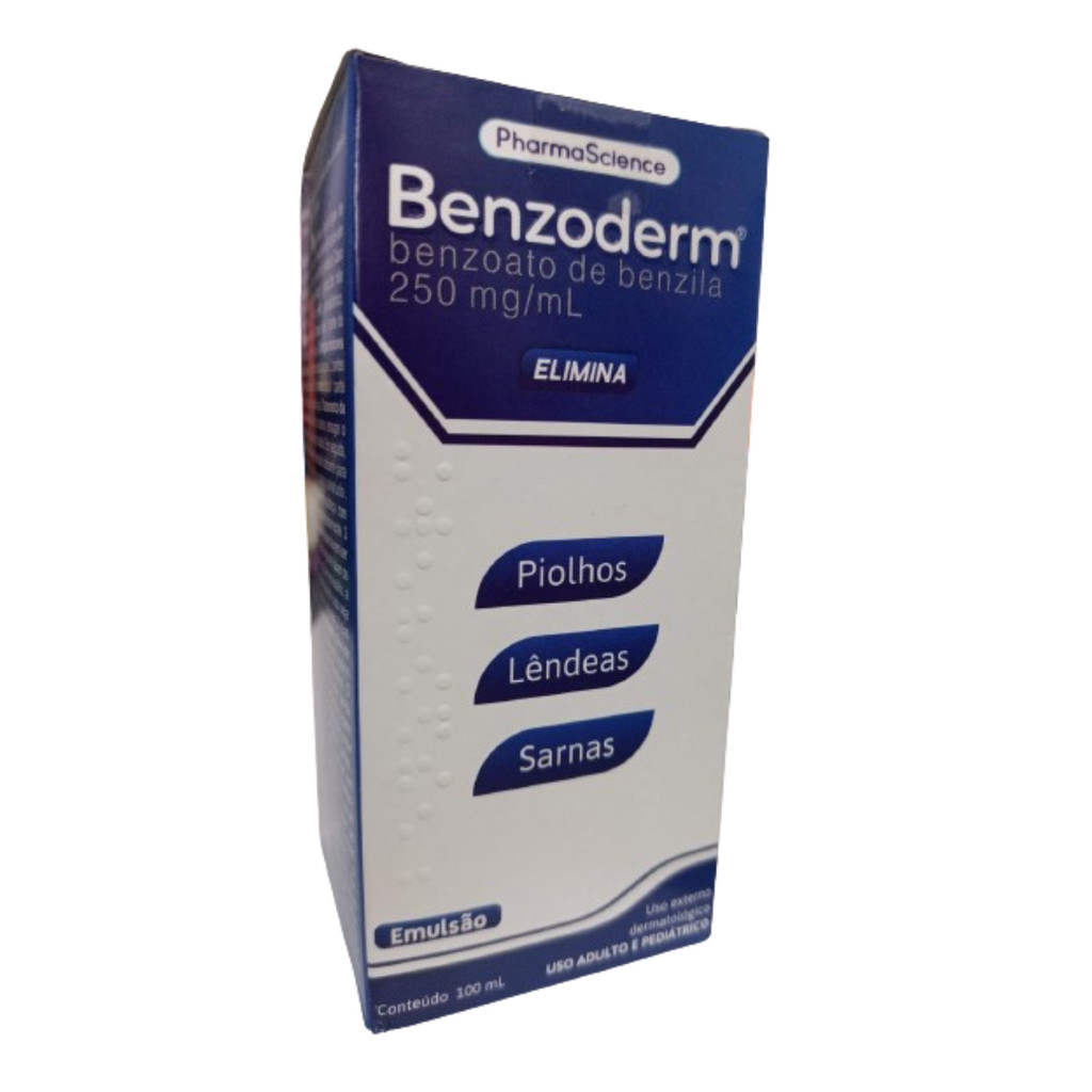 Benzoderm Benzoato De Benzila Elimina Piolhos Lêndeas 100ml | Shopee Brasil