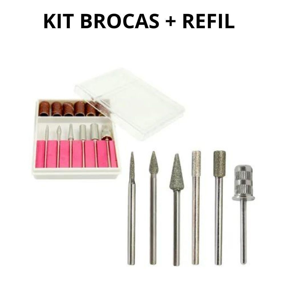 Kit brocas de unhas + Refil | Shopee Brasil
