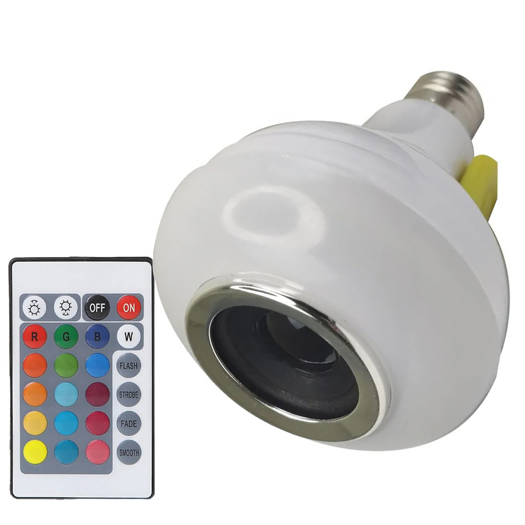 Lampada Led Musical 12W Bluetooth Controle Remoto Usb Casa E27 ...