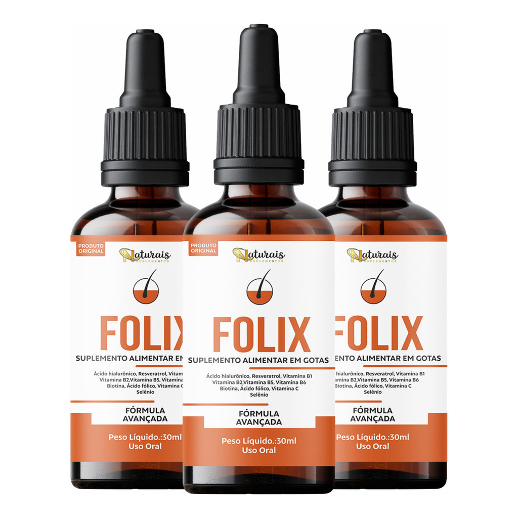 Pague 2 E Leve 3 Folix 30ml Original - Fórmula Avançada | Shopee Brasil