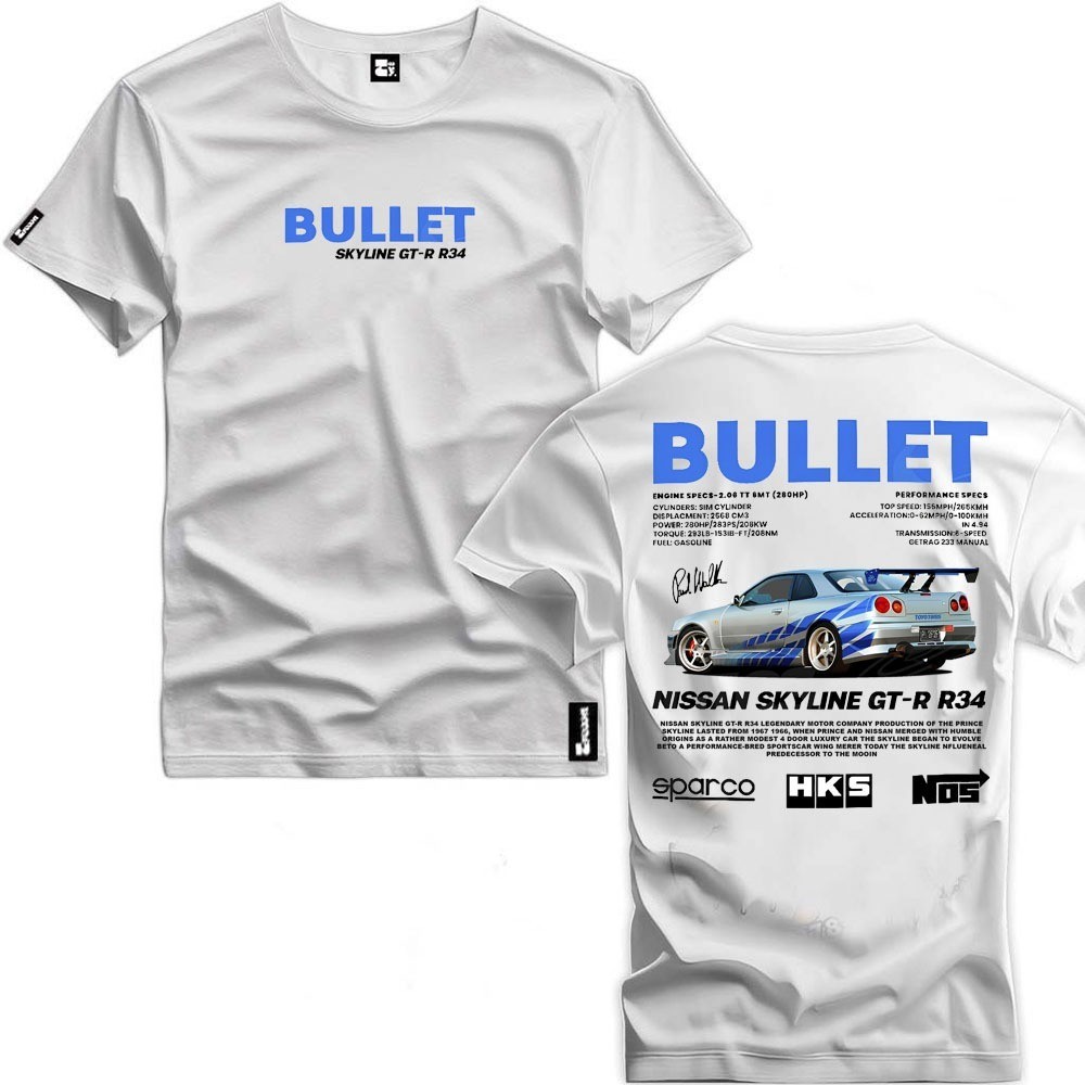 Camisa Camiseta Básica Bullet Skyline Bryan O'conner 100% Algodão ...