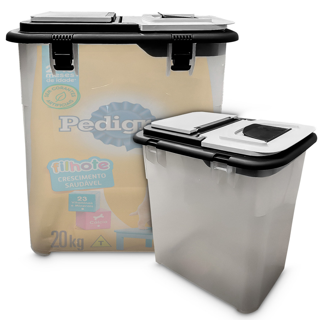 Dispenser Conteiner Porta Ração Mec Box 35 Litros Pote Ração | Shopee ...