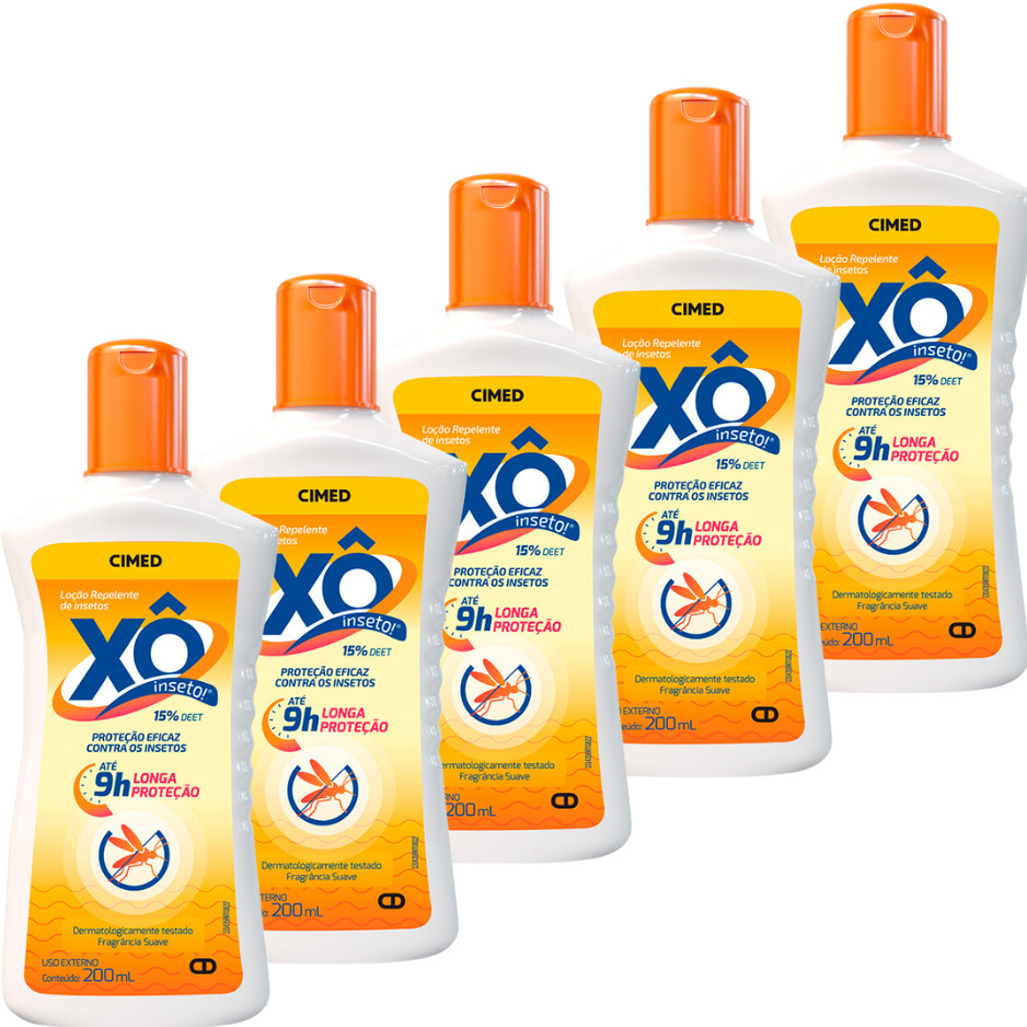 XO INSETO REPELENTE LOÇÃO KIT COM 5 - CIMED | Shopee Brasil