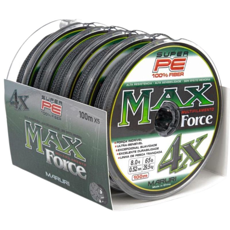 Caixa Linha Maruri Multi Max Force 4X 0.30mm 44lb 20Kg 500m | Shopee Brasil
