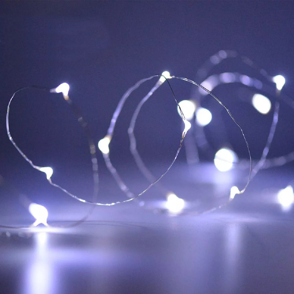 Fio Fada Cordão Luz Led Pisca Pisca 3m Pilha Branca Natal Decoração ...
