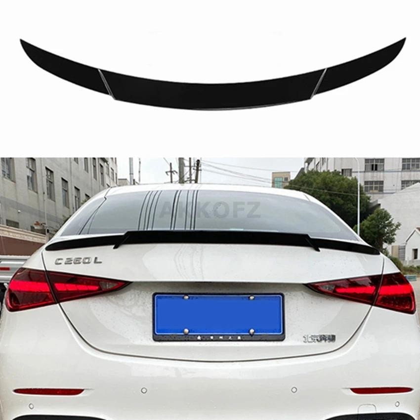 Para Mercedes W206 Sedan C-Class 4 Portas C200 C260 C300 2022 + Preto Brilhante Spoiler Traseiro ...