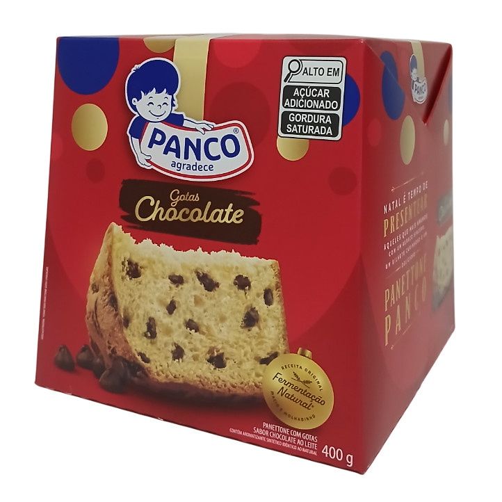 Chocottone Panco 400g Panettone com Gotas Sabor Chocolate Ao Leite ...