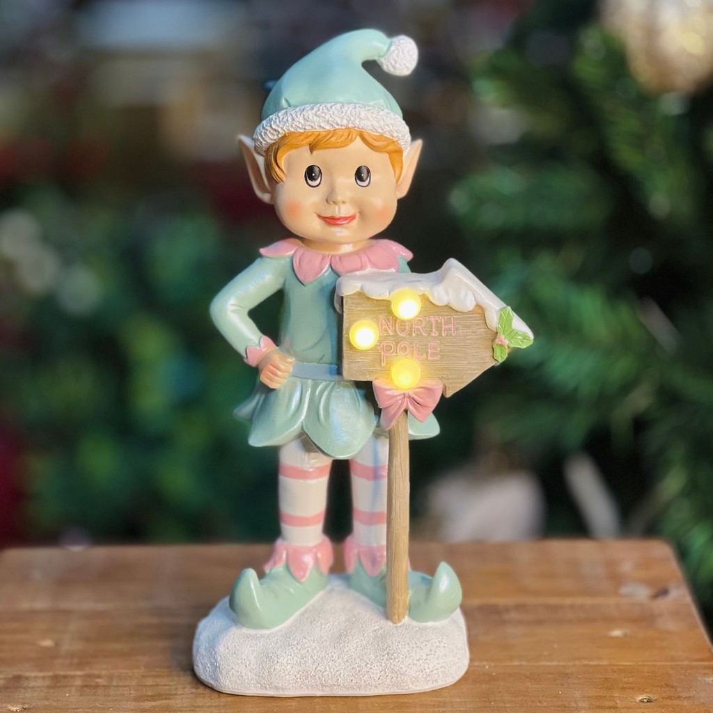 Elfo Com Led Candy Color - North Pole 30cm | Shopee Brasil