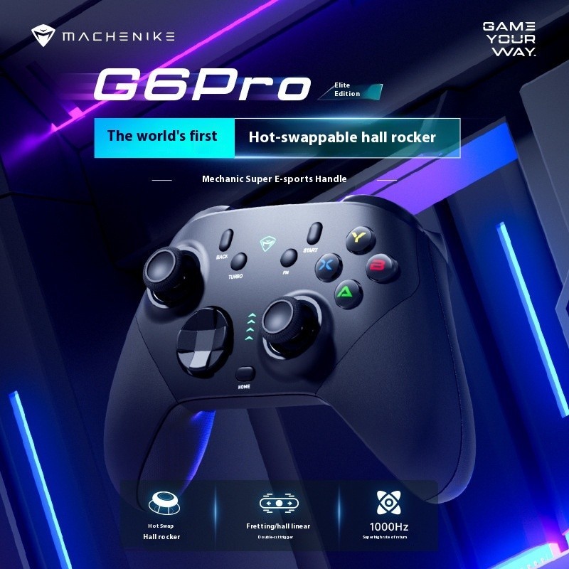 MACHENIKE G6 Pro gamepad Sem Fio Bluetooth 2.4g Com Hall stick Controlador De Jogo De Seis Eixos ...
