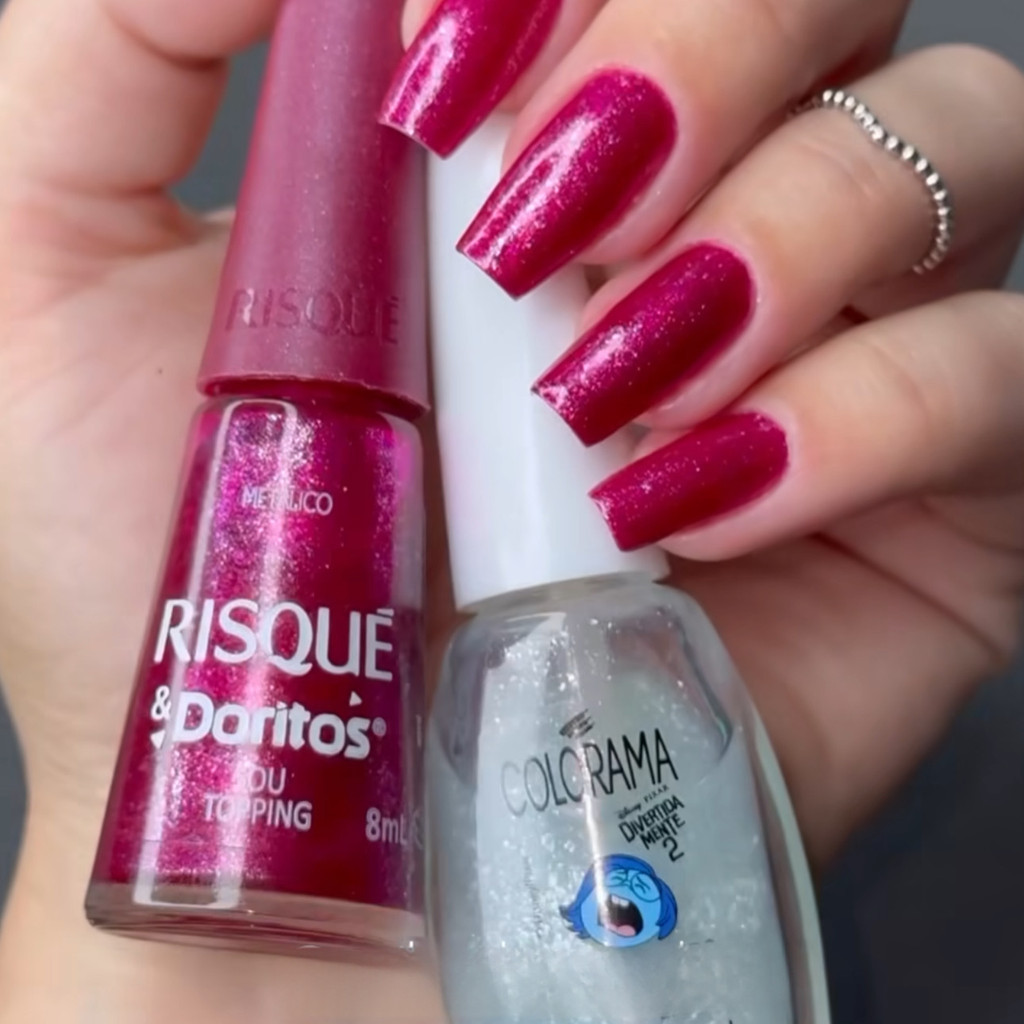 Kit 2 Esmalte Risque Doritos Sou Topping e Colorama Chorando Purpurina | Shopee Brasil