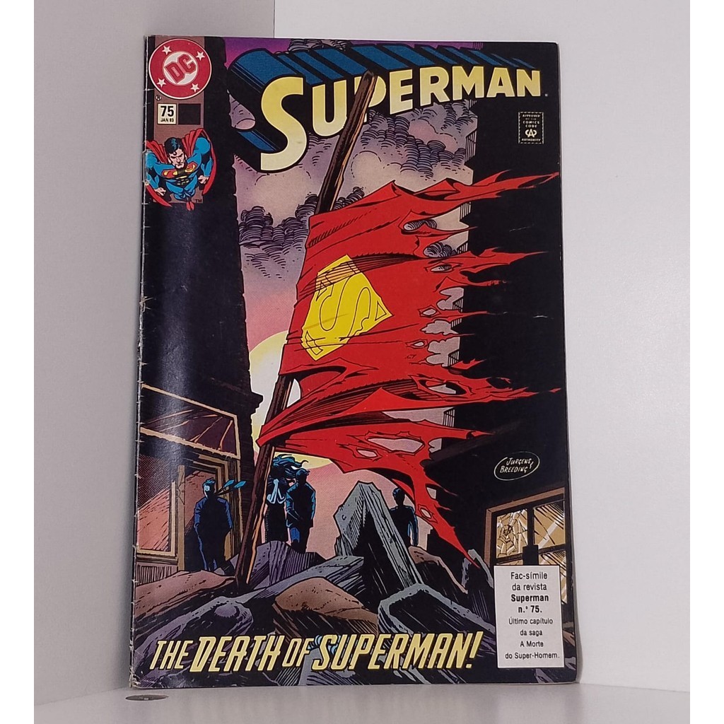 HQ Superman The Death of Superman ( Fac Simile Superman 75 ) | Shopee ...