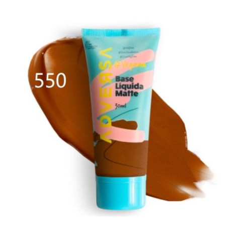 BASE LIQUIDA MATTE VEGANA ADVERSA COR 550 30ML | Shopee Brasil