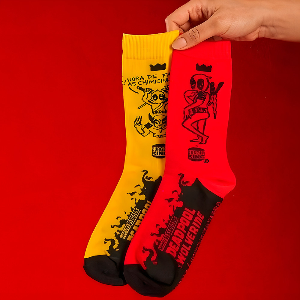 Par de Meia Burger King Deadpool e Wolverine 2024 - Edição de ...