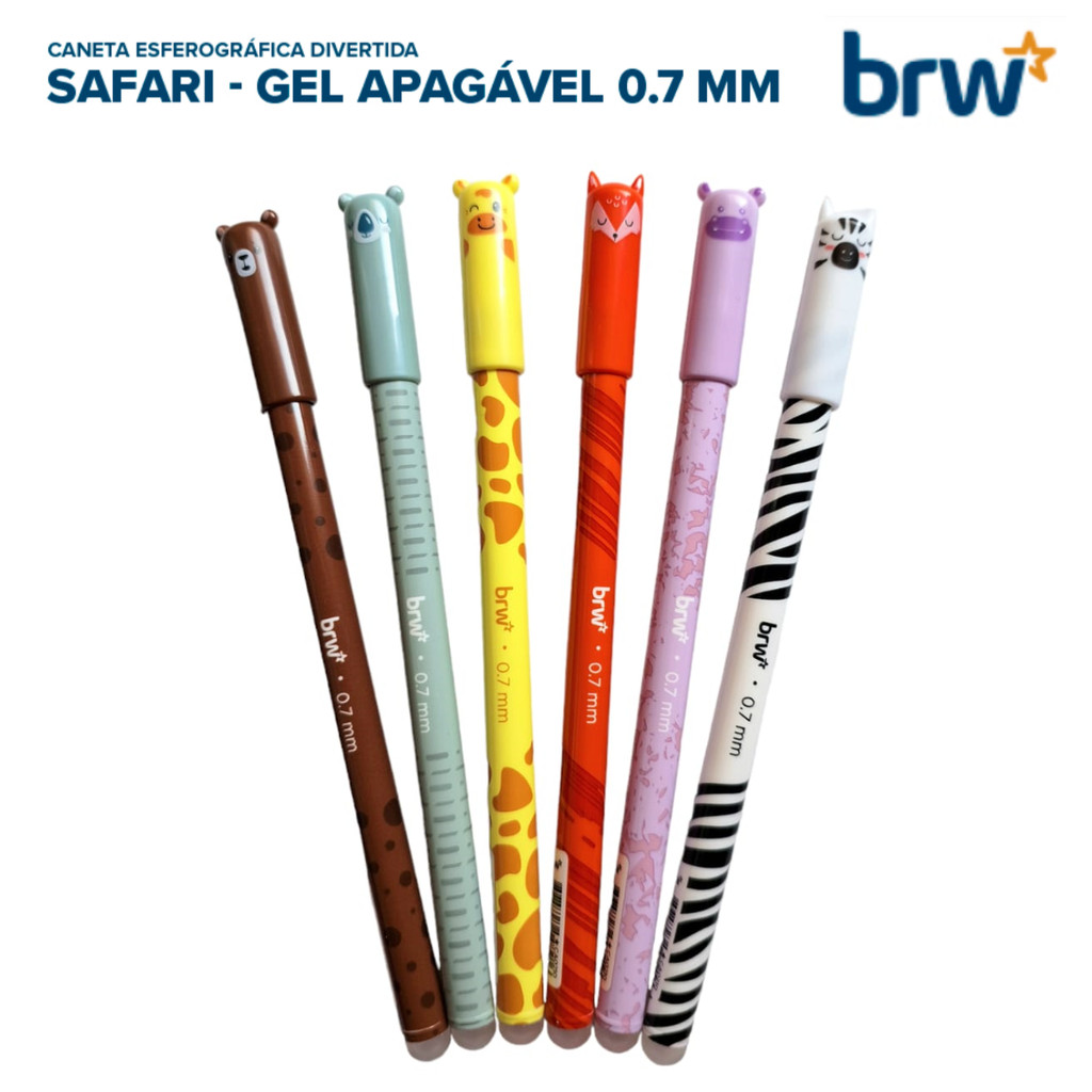 Caneta em Gel Apagável 0.7mm Safari BRW | Shopee Brasil