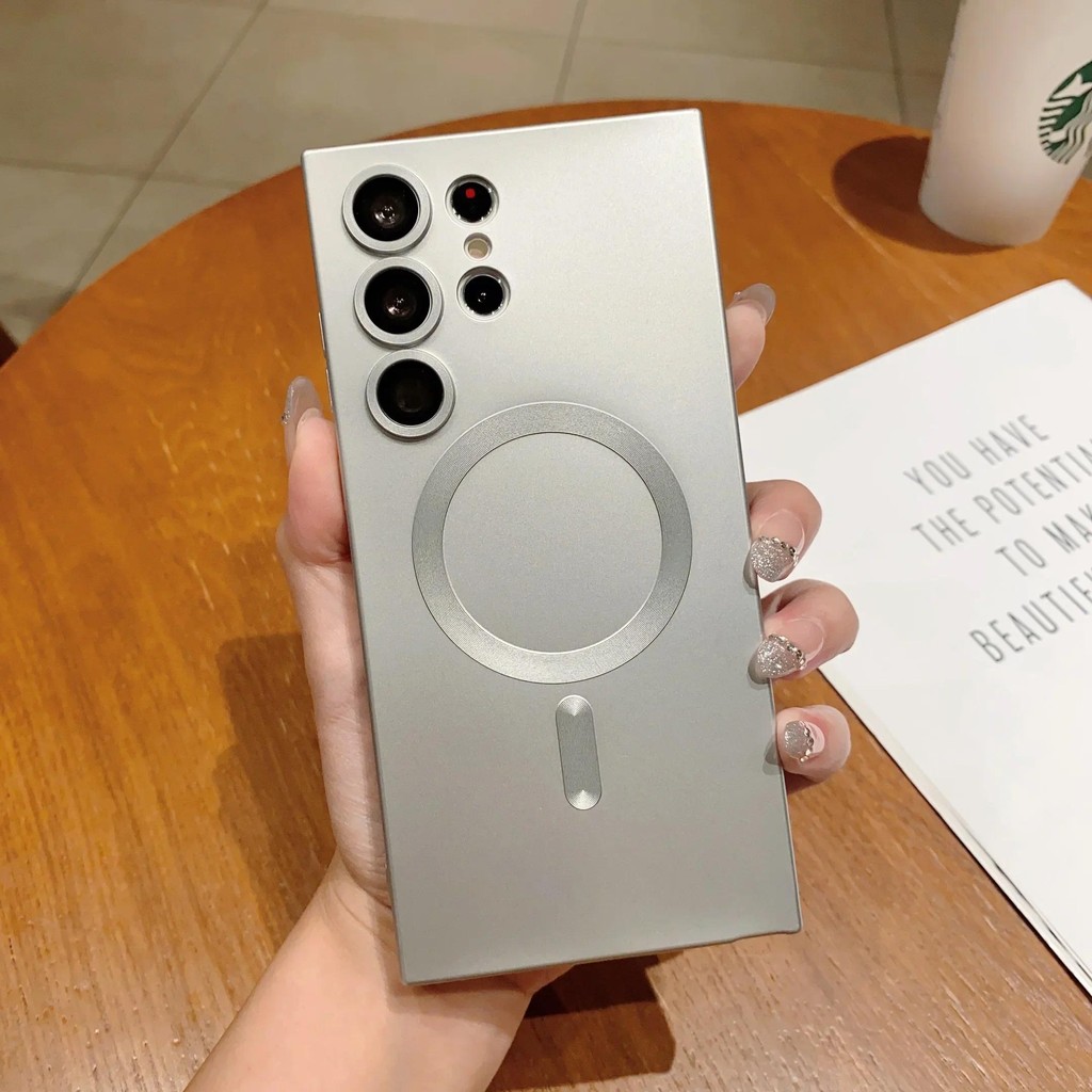 Capa Magnética Fosca De Luxo Para Samsung Galaxy S24 S22 S21 S23 Ultra Plus Fe Acessórios De ...