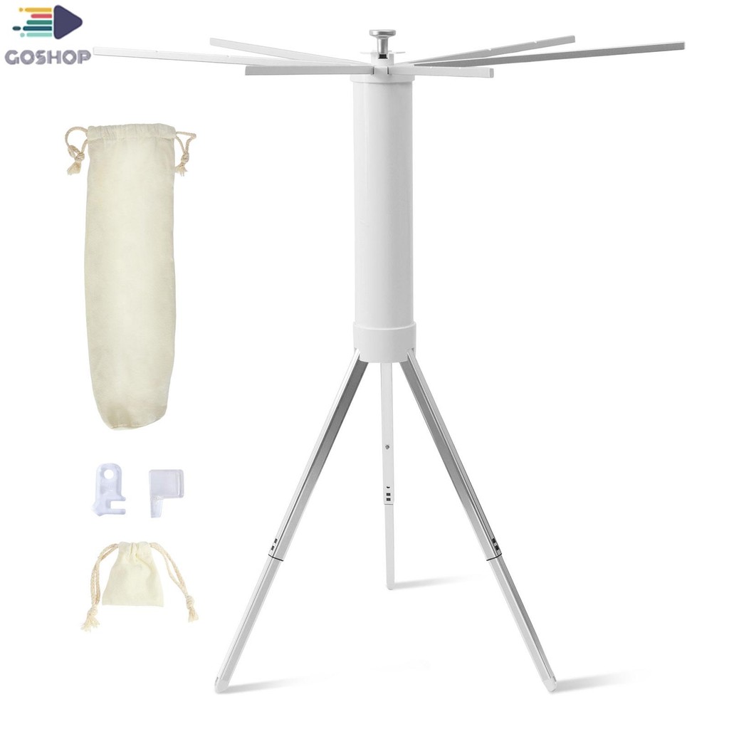 Tripé Rack De Secagem De Roupas Dobrável Ajustável Portátil Leve ...