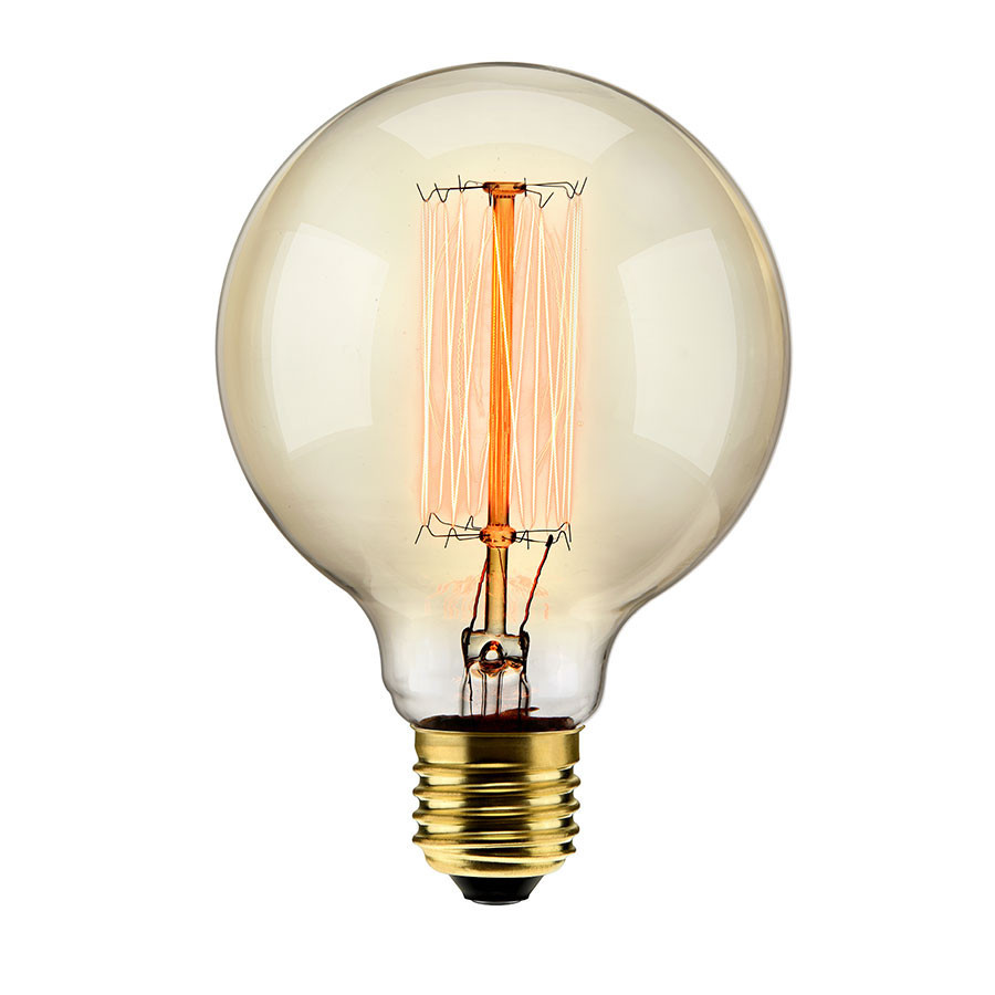 Lâmpada Filamento Carbono G95 40W 127V 2000K Ambar Elgin | Shopee Brasil
