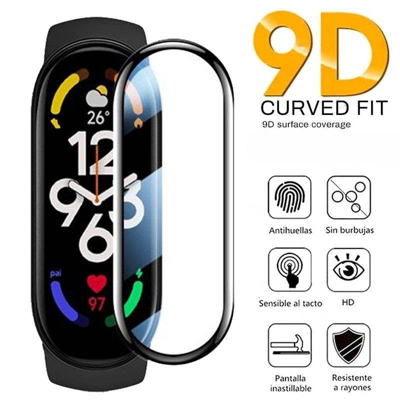 Xiaomi Band9 Band8 Band7 Band6 Band5 Band4 3Pcs 999D HD Filme De Vidro Temperado De Borda Preta ...