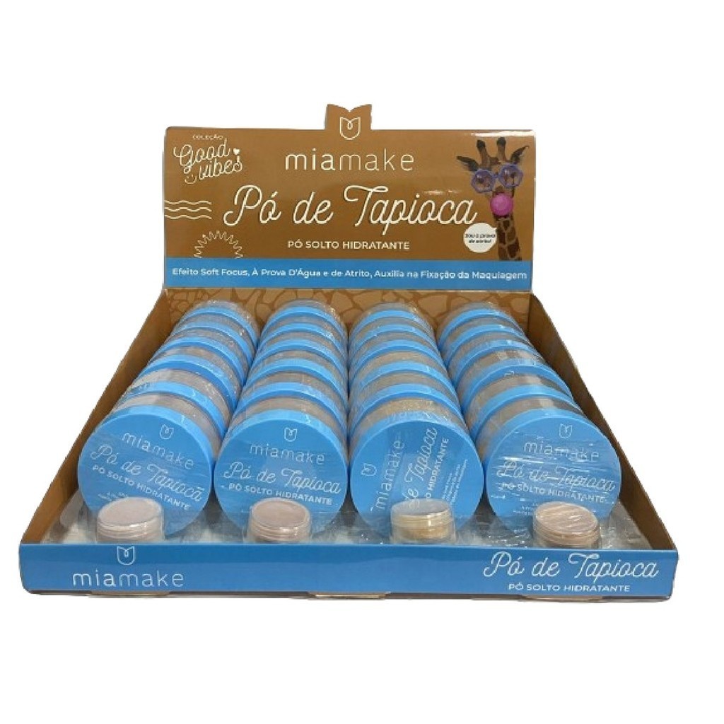 Mia Make Pó De Tapioca Pó Solto Cód:493 Display 24 Peças | Shopee Brasil